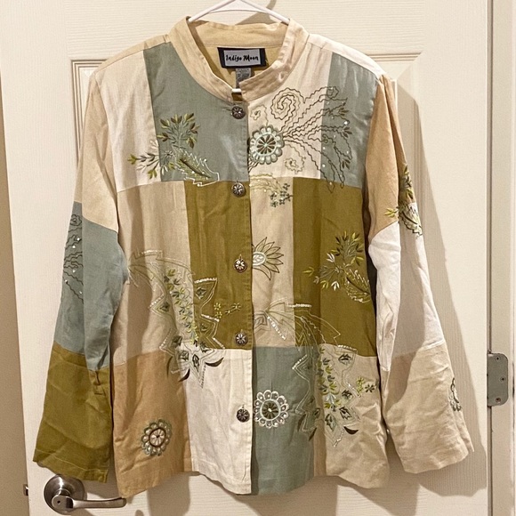indigo moon | Jackets & Coats | Vintage Indigo Moon Embroidered ...